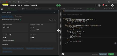 Nithiya S On Linkedin Coding Problemsolving Geeksforgeeks Binarystrings Recursion