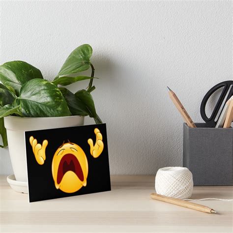 Sad Emoji Disappearing Meme Screaming Face Photographic Print For