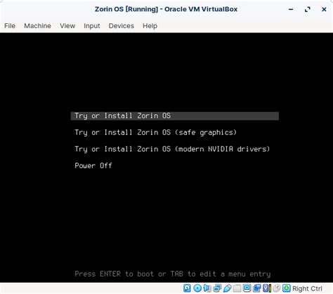install zorin os in virtualbox zorin help