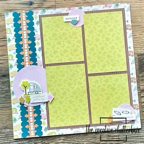 Candy Cane Stripe Bmc Scrapbook Layout Idea Set Up Camp Collection