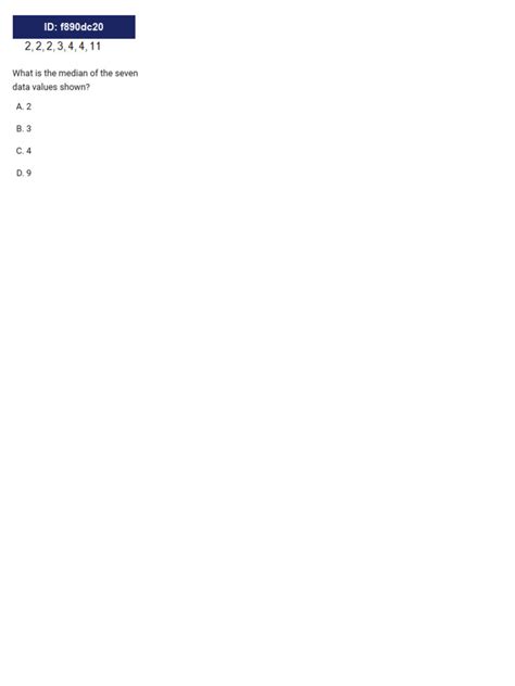 One Variable Data Easy Pdf Mean Median