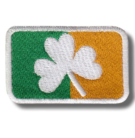 Irish Clover Flag Embroidered Patch 6x4 Cm Patch