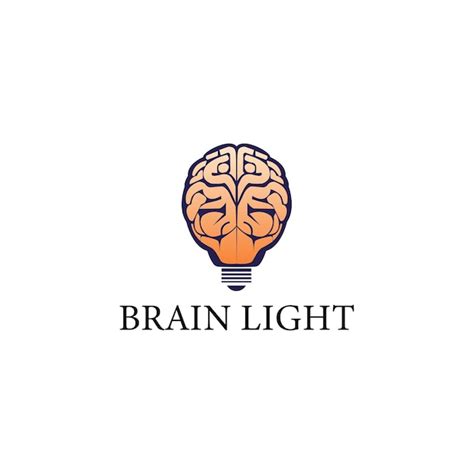 Cerveau Ampoule Icône Symbole Conception Idée Créative Logo Design