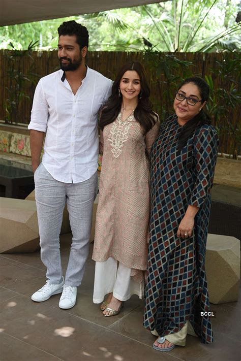 Vicky Kaushal And Alia Bhatt Pose For The Lensman During The Promotion
