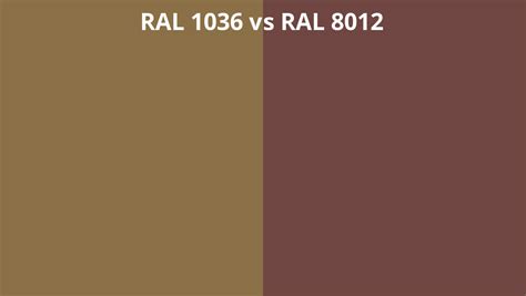Ral 1036 Vs 8012 Ral Colour Chart Uk