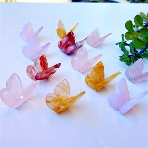 Natural Rose Quartzgolden Healer Quartz Butterflymineral Specimen