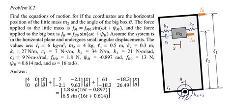 Solved Problem 8 2Find The Equations Of Motion For If The Chegg