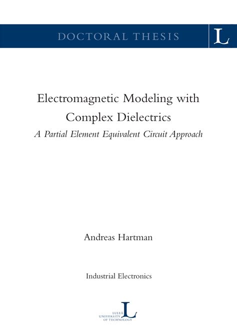 Electromagnetic Modeling With Complex Dielectrics A Partial Element