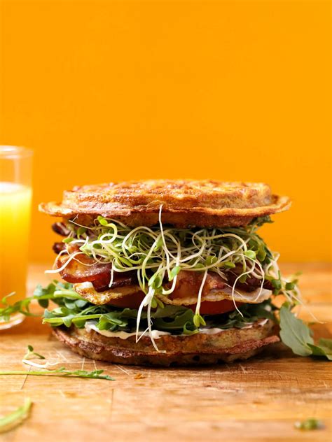 Sweet Potato Waffle Breakfast Sandwich Kaylas Kitch And Fix