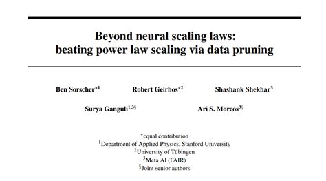 Neurips 2022 Meta Ai Stanford And Tübingen U Beat Neural Scaling Laws