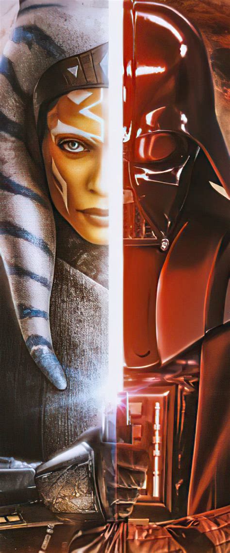 750x1800 Darth Vader X Ahsoka Star Wars 750x1800 Resolution Wallpaper