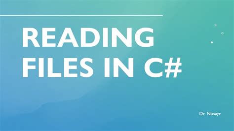 Reading Text Files In C Youtube