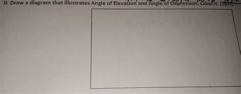 Solved II Draw A Diagram That Illustrates Angle Of Elevation And