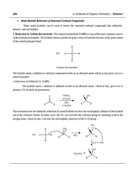 Metal Hydride Reduction Of Saturated Carbonyl Compounds Pdf