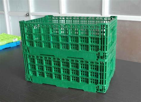 Agriculture Vegetables Fruit Plastic Storage Crate Vented Foldble Turnover Box