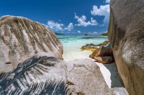 Praia Paradisíaca Tropical Exótica De Anse Source Dargent Na Ilha La