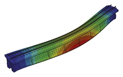 vibration modes of the bridge girder a f1 2 9 hz b