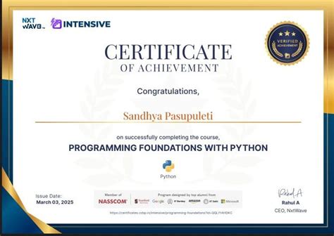 Python Foundation Codingjourney Successstory Ccbp Nxtwave
