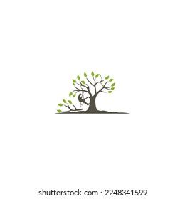 Man Cutting Tree Illustration Logo Vector Stock Vector Royalty Free 2248341599 Shutterstock