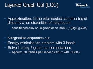 Bi Layer Segmentation Of Binocular Stereo Video Ppt