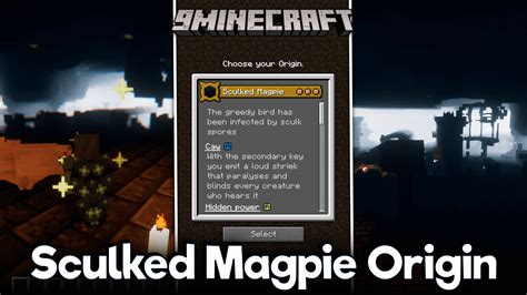 Sculked Magpie Origin Mod 1206 1201 Sculk Themed Origin