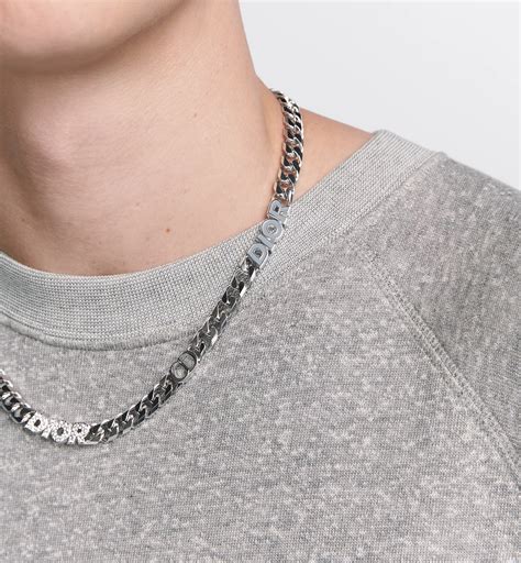 Dior Dior Italic チェーンリンク ネックレス 真鍮・クリスタル・レジン
