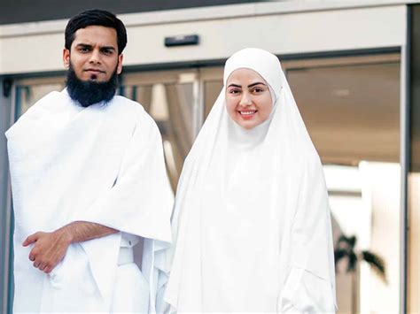 See How New Mom Sana Khan Welcomed Hubby Anas Post His Haj