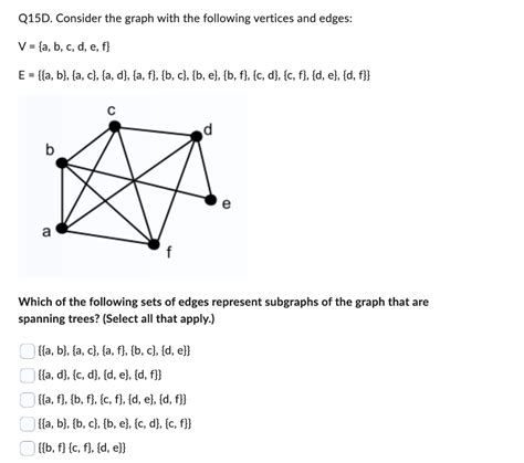 Solved Q Suppose A Connected Graph G Has Vertices Chegg