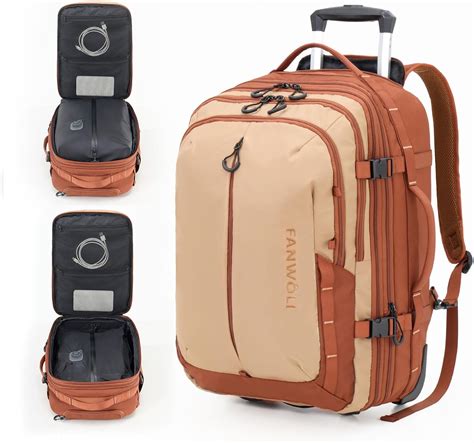Fanwoli Rolling Vacuum Backpack Travel With Wheels One