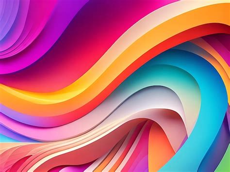 Premium Ai Image Colorful Wave Design Modern Background