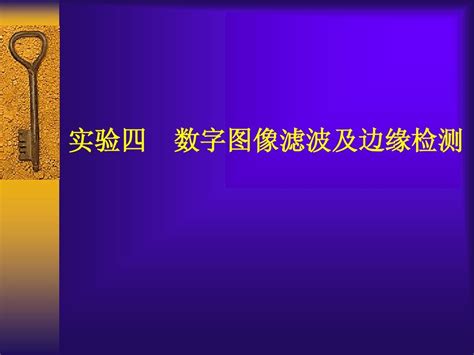 实验四数字图像滤波及边缘检测 word文档在线阅读与下载 无忧文档
