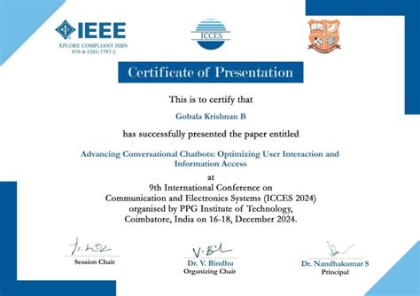 Gobala Krishnan B On Linkedin Icces2024 Researchpresentation