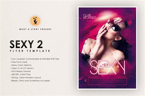 Sexy 2 Poster Templates ~ Creative Market