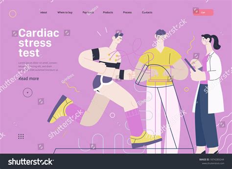 Medical Tests Template Cardiac Stress Test Stock Vector Royalty Free