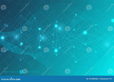 Big Data Visualization Background Modern Futuristic Virtual Abstract Background Stock Vector