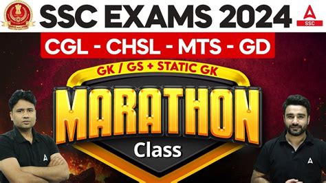 Ssc Exams 2024 Gk Gs And Static Gk Marathon Class For Ssc Cgl Chsl