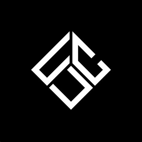 Ucu Letter Logo Design On Black Background Ucu Creative Initials