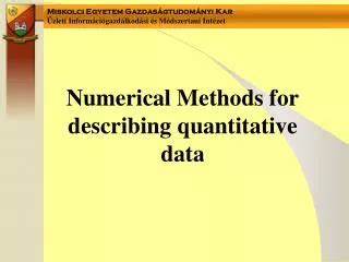 PPT Chapter Describing Data Using Numerical Measures PowerPoint Presentation ID