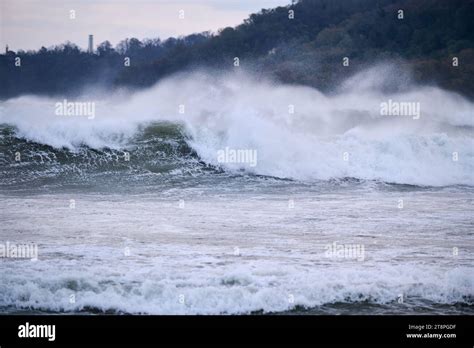 Raging Huge Waves During An Incredibly Powerful Storm In The Black Sea