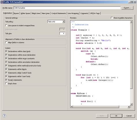 Eclipse Formattage Code EjnTricks