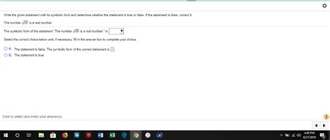Solved Write The Given Statement With Its Symbolic Form And