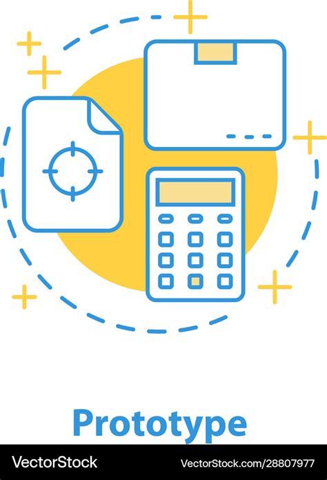 Prototype Design Concept Icon Royalty Free Vector Image