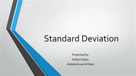 Variance And Standard Deviation Ppt