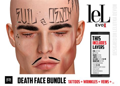 Second Life Marketplace Death Evox Face Bundle