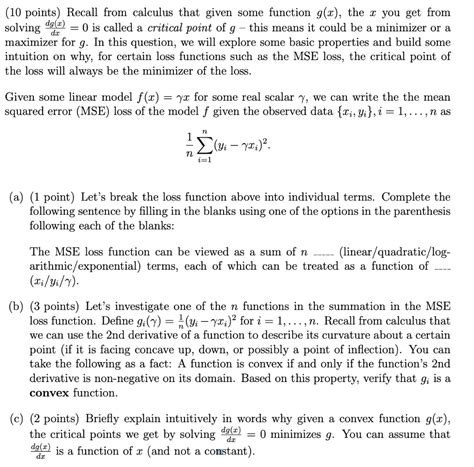 Solved Dx Points Recall From Calculus That Given Some Chegg