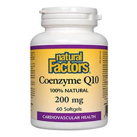 Natural Factors Coenzyme Q10 200 Mg Natural Product х 60caps
