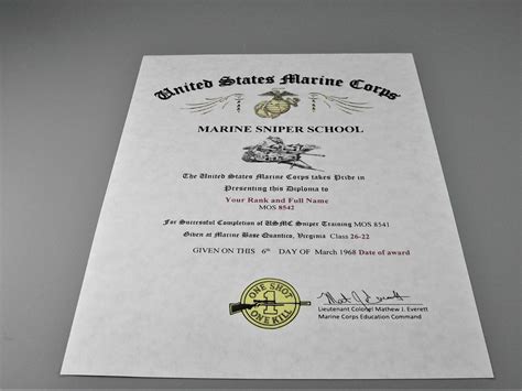 Usmc Scuba School Certificate Military Bcds And Commercial Dive Jackets