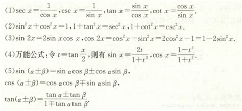 三角函数中的正弦、余弦、正切、余切、正割、余割函数性质及常用公式余割正割正弦余弦正切余切 Csdn博客