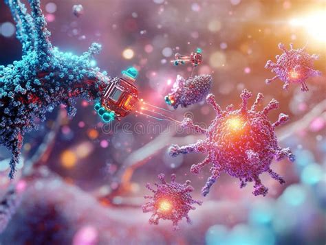 Nanobots Detecting And Targeting Cancer Cells Inside A Human Body In A