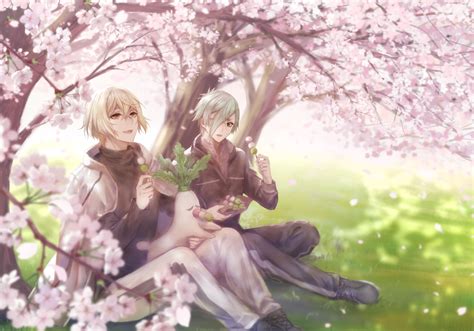 刀剣乱舞「本丸視察 うちの本丸はずっとお花見してるよー🌸🌸🌸くろのすけもまったり」雨月ユキのイラスト